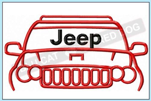 Grand Cherokee Embroidery Design ⋆ Blu Cat Red Dog