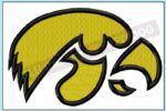 Iowa Hawkeye Embroidery Design ⋆ 5 sizes included ⋆ Blu Cat Red Dog