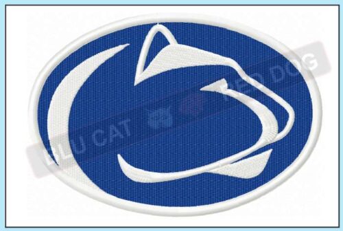 Penn State Embroidery Design ⋆ Nittany Lions ⋆ 5 sizes ⋆ Blu Cat Red Dog