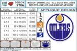 Edmonton Oilers Embroidery Logo Set ⋆ 13 sizes ⋆ Blu Cat Red Dog