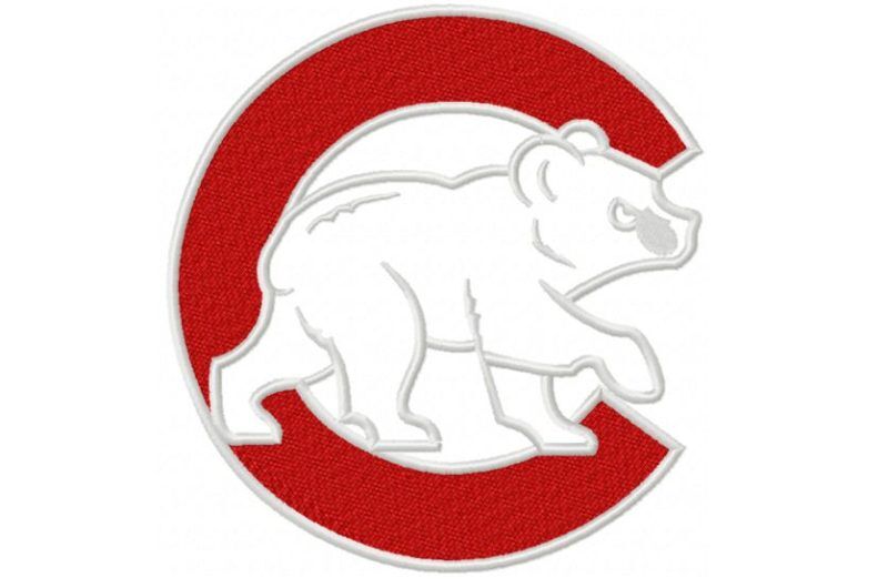 Chicago Cubs Embroidery Outline ⋆ 7 sizes from 2 inch ⋆ Blu Cat Red Dog