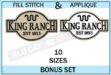 Ford King Ranch Logo Set ⋆ Embroidery & Applique ⋆ Blu Cat Red Dog